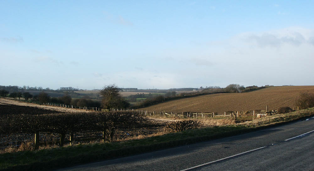 Looking north west, from the Saxton-Towton road, down Towton Dale and ...