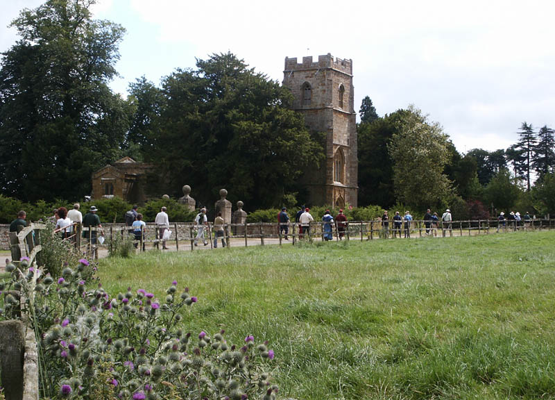 The medieval church still stands on the former high street through the ...
